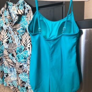 Catalina | Swim | New One Piece Turquoise Bathing Suit Size L | Poshmark